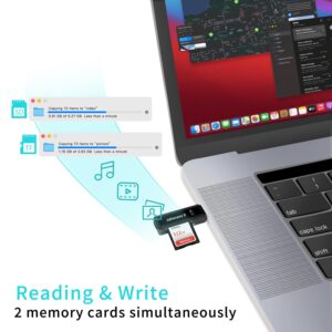 USB 3.0 SD Card Reader for PC, Laptop, Mac, Windows, Linux, Chrome, SDXC, SDHC, SD, MMC, RS-MMC, Micro SDXC Micro SD, Micro SDHC Card and UHS-I Cards - No SD Card Included.