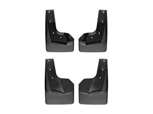 weathertech custom no drill splash guard mudflaps for ram truck 1500, ram 1500 - front & rear set (110093-120093), black