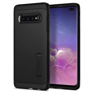 spigen tough armor designed for samsung galaxy s10 plus case (2019) - black