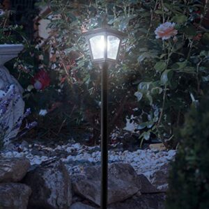 42 Inches Mini Street Post Outdoor Garden Solar Lamp Post Light Lawn - Adjustable (2 Pack)