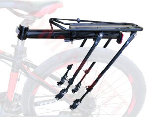 comingfit 180lbs capacity solid bearings universal adjustable bicycle luggage cargo rack