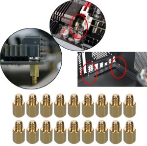 hantof 6-32 brass motherboard standoffs,atx case standoffs, atx standoff for atx computer case - 20 pack