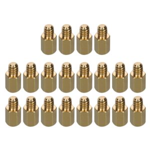 HanTof 6-32 Brass Motherboard Standoffs,ATX Case Standoffs, ATX Standoff for ATX Computer Case - 20 Pack