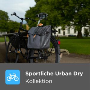 Basil, Urban Dry MIK, Double Pannier, 50L, Black (17782)