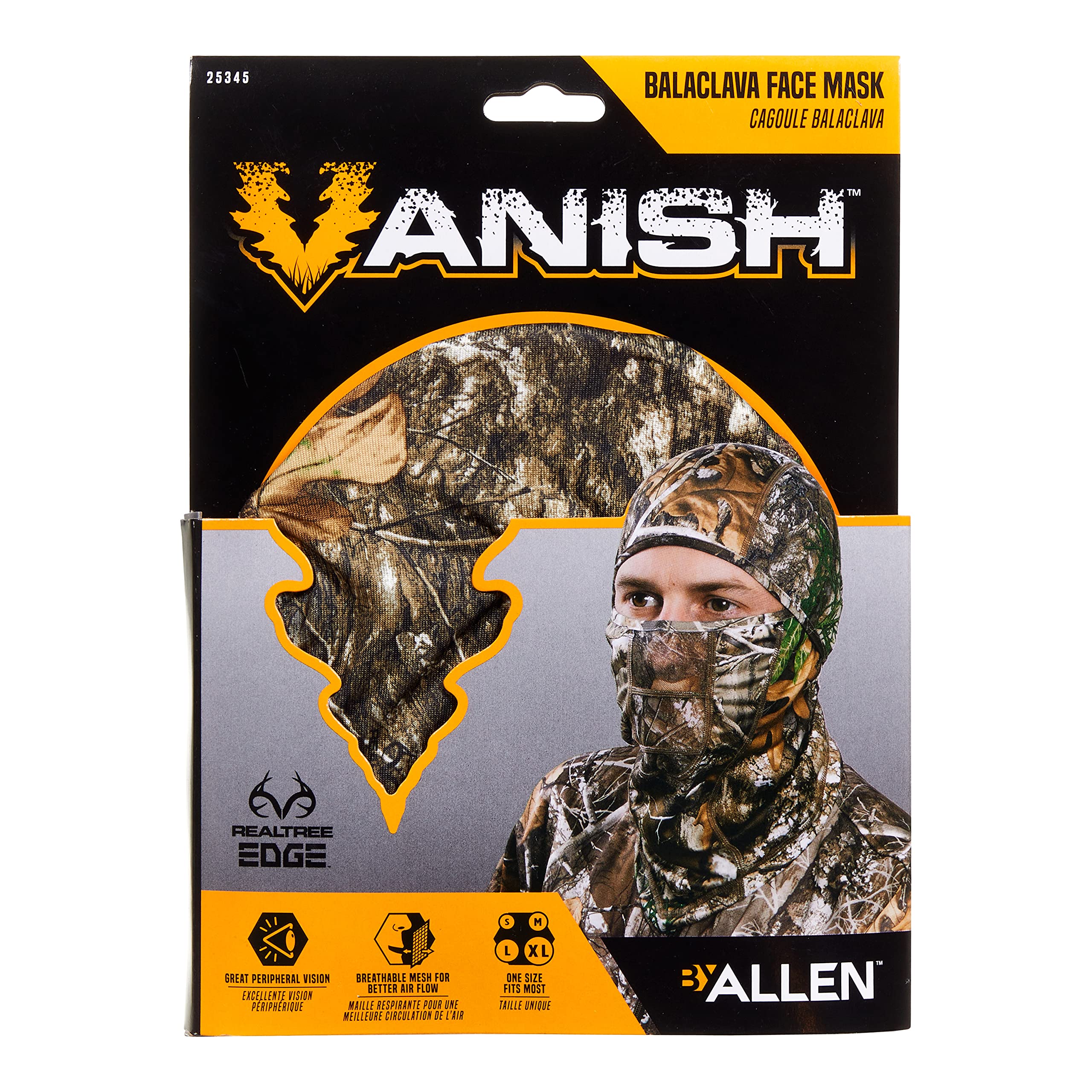 Allen Company Vanish Unisex Camo Balaclava - Hunting Face Cover - Ideal Hunting Gear for Men and Women - Realtree Edge, Camo