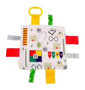 lovey chew blanket crinkle toy tag square sensory by baby jack (wizard)