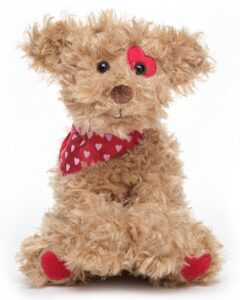 bearington harry hugglesmore the valentine's day stuffed animal, 11 inch brown puppy stuffed animal, ideal for valentine's day gifts