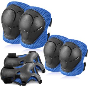 bosoner roller and skating pads for kids: knee pads and elbow pads for kids/youth 3-15 - girls/boys protection gear