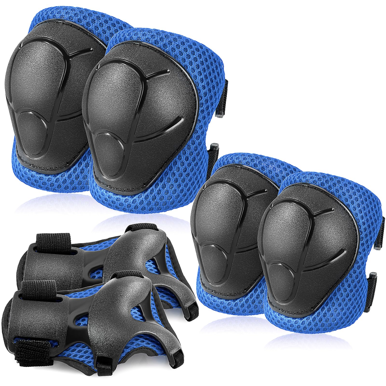 BOSONER Roller and Skating Pads for Kids: Knee Pads and Elbow Pads for Kids/Youth 3-15 - Girls/Boys Protection Gear