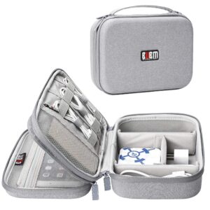 bubm electronic organizer, hard shell travel gadget case with handle for cables,power bank and more, fit for ipad mini