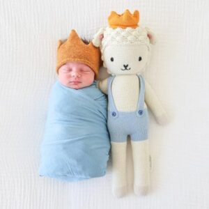 cuddle + kind Sebastian The Lamb Little 13" Hand-knit Doll – 1 Doll = 10 Meals, Fair Trade, Heirloom Quality, Handcrafted in Peru, 100% Cotton Yarn