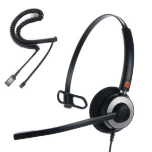 ipd iph-160 phone headset with noise cancelling microphone for office and call center- comapatible with polycom vvx, aastra,avaya digital, nortel,samsung,mitel landline phones.