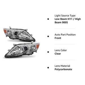 ACANII - For Replacement US Built Model 2010-2011 Toyota Camry Projector Headlights Headlamps Driver + Passenger Side