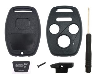 horande replacement key fob cover case fit for honda 2003-2014 accord 2006-2013 civic 2009-2015 pilot 2005-2006 cr-v ridgeline odyssey keyless entry remote key fob shell