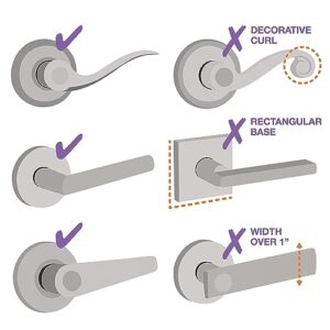 Little Chicks Baby Safety Lever Door Handle Lock - Firm & Strong Hold - Non-Adhesive - Suitable for Door Handles with 3 inches Diameter - 3 Pack - Model CK028