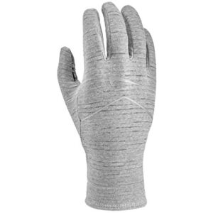 nike women's sphere 2.0 gloves, particle grey heather/grey fog/silver, s