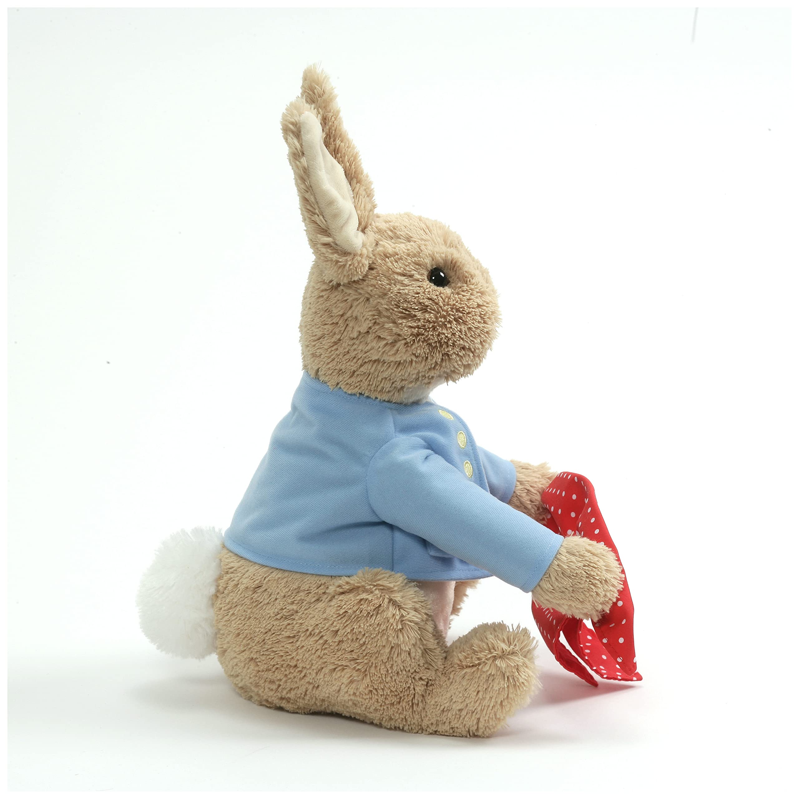 GUND Beatrix Potter Animated Peek-a-Boo Peter Rabbit Sound and Motion Plush Stuffed Animal, 10"