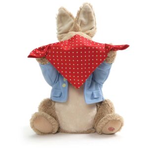 GUND Beatrix Potter Animated Peek-a-Boo Peter Rabbit Sound and Motion Plush Stuffed Animal, 10"