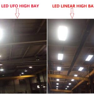 LED High Bay Light Fixture,2FT Dimmable High Bay Shop Light with 30°60°90°Angle Adjustable,150W(Equal to 600W or 6 Lamp Fluorescent Linear),22500LM Super Bright,Commercial/Industrial Lighting