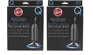 hoover ah10000 platinum type-q hepa vacuum bag, two 2-packs: total 4 bags (4 bags)