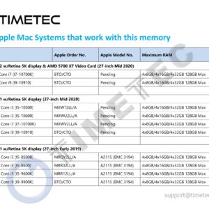 Timetec 16GB KIT(2x8GB) Compatible for Apple DDR4 2666MHz for Mid 2020 iMac (20,1/20,2) / Mid 2019 iMac (19,1) 27-inch w/Retina 5K Display, Late 2018 Mac Mini (8,1) PC4-21333 / PC4-21300 MAC RAM