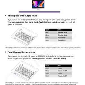 Timetec 32GB KIT(2x16GB) Compatible for Apple DDR4 2666MHz / 2667MHz for Mid 2020 iMac (20,1/20,2) / Mid 2019 iMac (19,1) 27-inch w/Retina 5K, Late 2018 Mac Mini (8,1) PC4-21333 /PC4-21300 MAC RAM