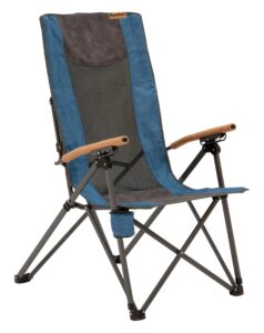 eureka! highback recliner portable folding camping chair with bottle holder