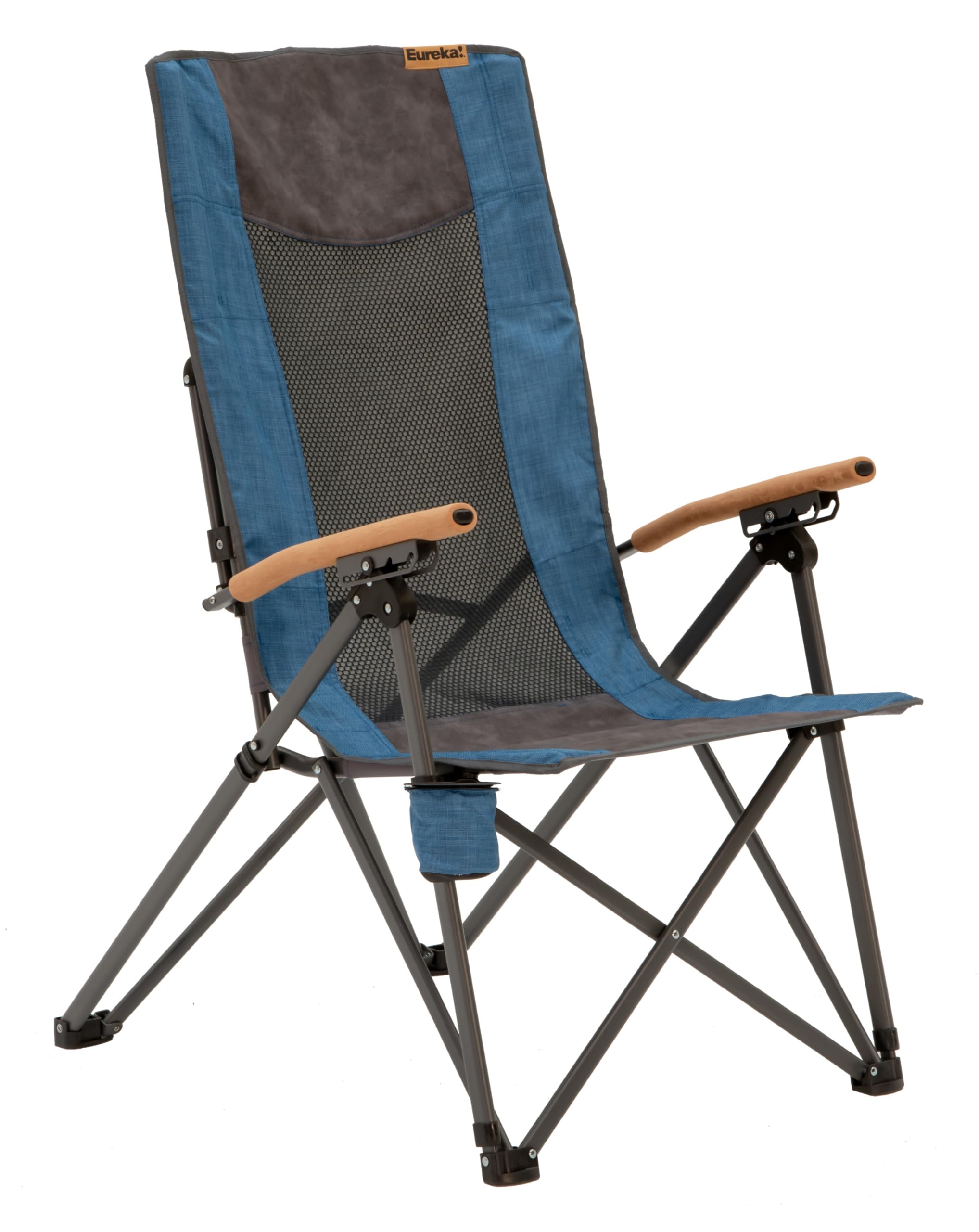 Eureka! Highback Recliner Portable Folding Camping Chair with Bottle Holder