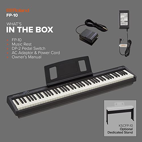 Roland FP-10 88-key Entry Level Digital Keyboard with Bluetooth