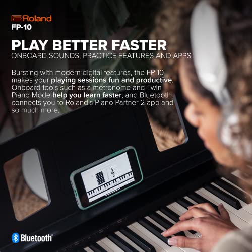 Roland FP-10 88-key Entry Level Digital Keyboard with Bluetooth