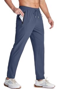 magcomsen mens pants stretch gym pants quick dry workout athletic pants lightweight sweatpants with pockets sweat pants men adult blue