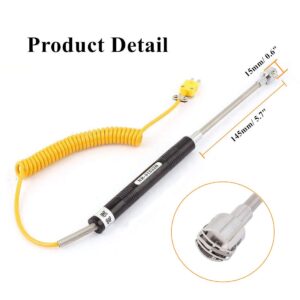 K Type Sensor Surface Temperature Probe High Temperature Thermocouple -50 to 500℃, 1 Pieces