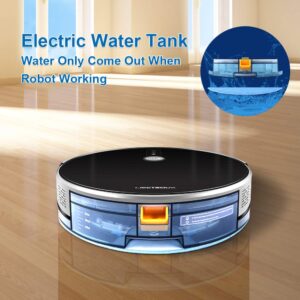 Liectroux C30B Robotic Vacuum Cleaner 2D Map Navigation, 3000Pa Suction, Smart Memory, Map Shown on WiFi App, 350ml Electric Water Tank, Wet Mopping