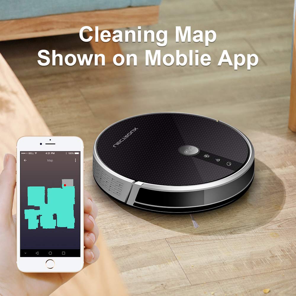 Liectroux C30B Robotic Vacuum Cleaner 2D Map Navigation, 3000Pa Suction, Smart Memory, Map Shown on WiFi App, 350ml Electric Water Tank, Wet Mopping