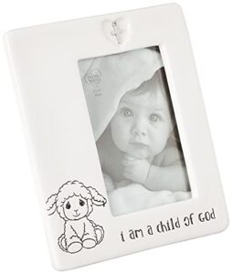 precious moments child of god 4 x 6 ceramic baptism charm 183434 photo frame, one size, multi