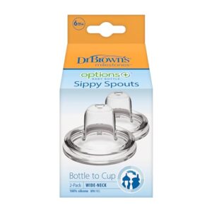 Dr. Brown's Options+ Wide-Neck Baby Bottle Sippy Spout, 2Count