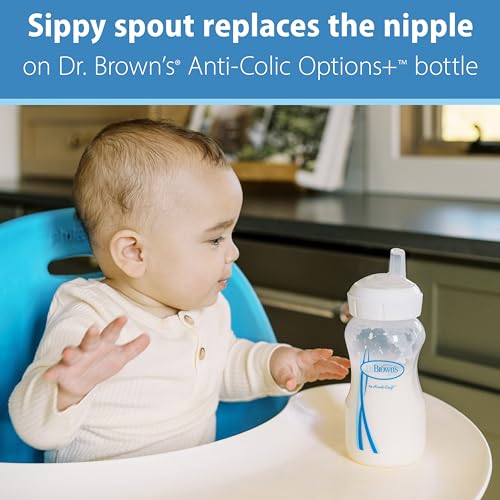 Dr. Brown's Options+ Wide-Neck Baby Bottle Sippy Spout, 2Count