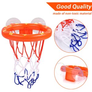 ENTHUR Bath Toy Fun Basketball Hoop & Balls Set for Boys and Girls Kid & Toddler Bath Toys Gift Set 3 Balls Included