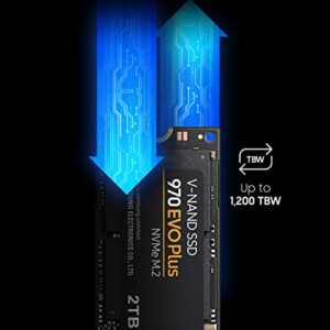 Samsung 970 EVO Plus SSD 1TB NVMe M.2 Internal Solid State Hard Drive, V-NAND Technology, Storage and Memory Expansion for Gaming, Graphics w/Heat Control, Max Speed, MZ-V7S1T0B/AM