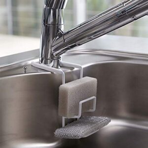 YAMAZAKI home Tower Faucet-Hanging Sponge Holder Double, White