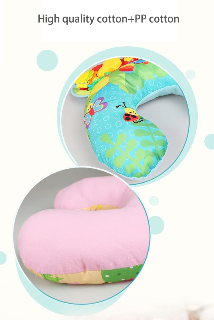 Chanys Tummy Time Toys & Pillow Set Adorable Essentials for Babies 0-6 Months - Perfect Baby Play Mat for Boys and Girls