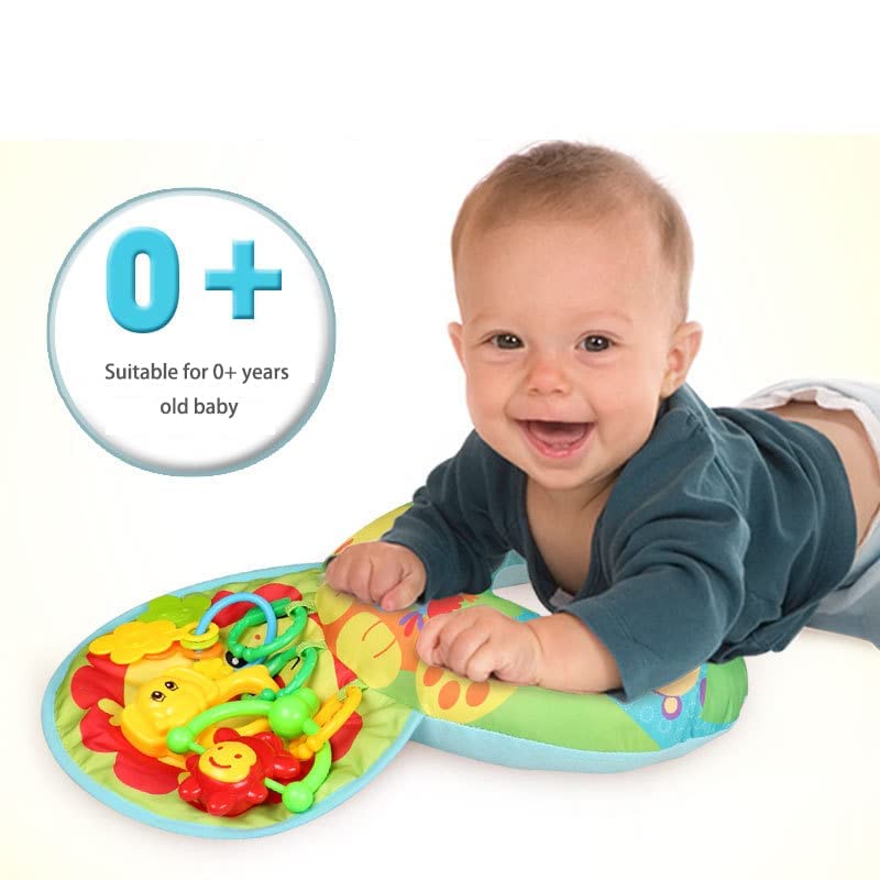 Chanys Tummy Time Toys & Pillow Set Adorable Essentials for Babies 0-6 Months - Perfect Baby Play Mat for Boys and Girls