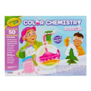 crayola arctic color chemistry set for kids, steam/stem activities, educational toy, ages 7, 8, 9, 10