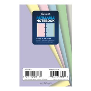 Filofax B122020, Notebook Refill, Pocket Size, Pastel colors, Plain Paper