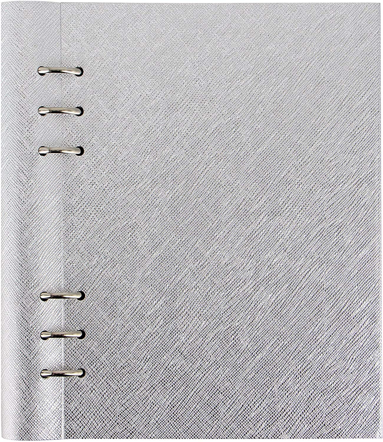 Filofax B145004 Refillable Saffiano Mettalic Clipbook, A5 Size, Silver