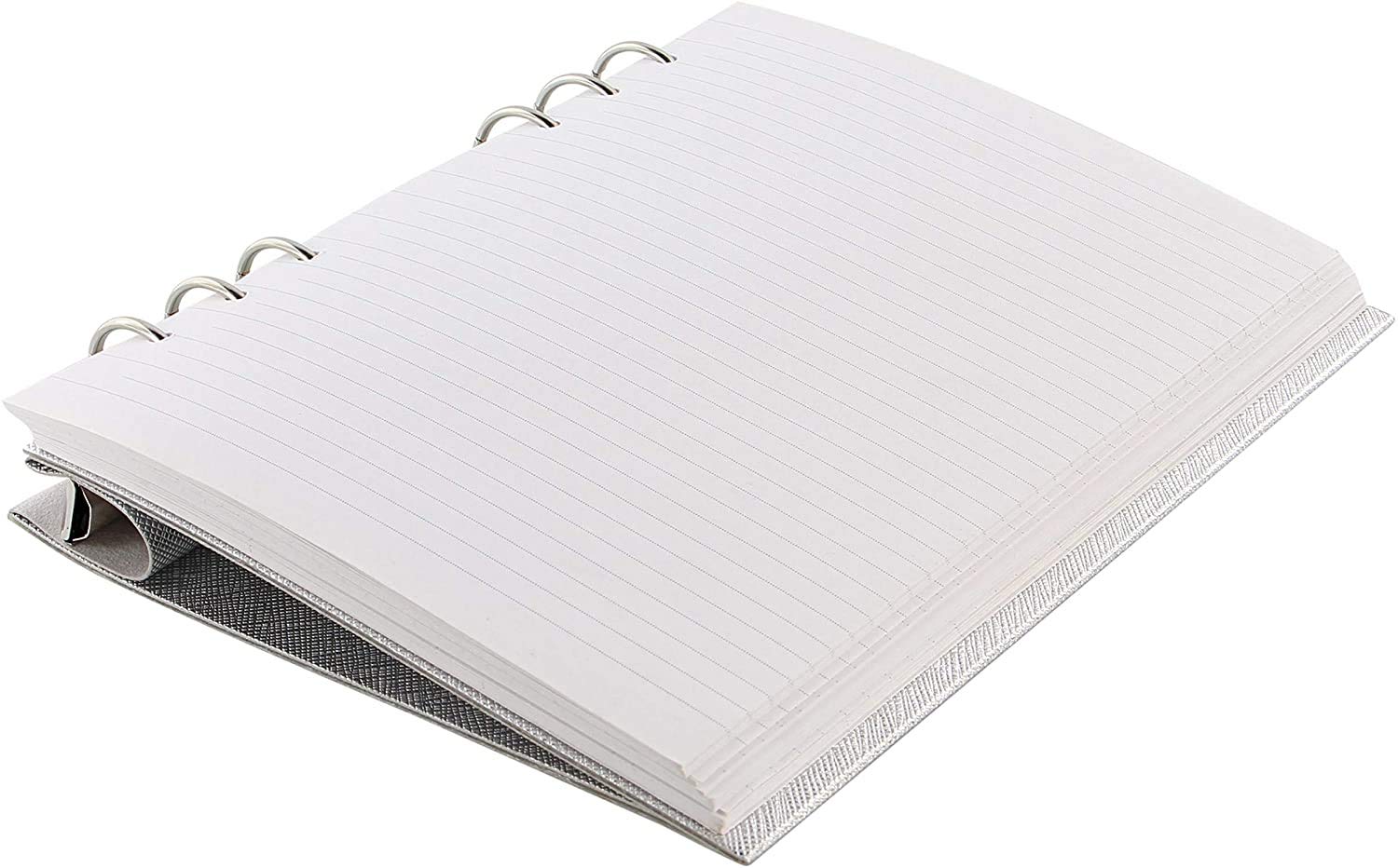 Filofax B145004 Refillable Saffiano Mettalic Clipbook, A5 Size, Silver