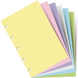 Filofax B122019, Notebook Refill, Pocket Size, Pastel colors, Squared Paper