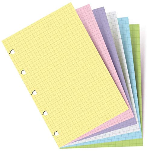 Filofax B122019, Notebook Refill, Pocket Size, Pastel colors, Squared Paper