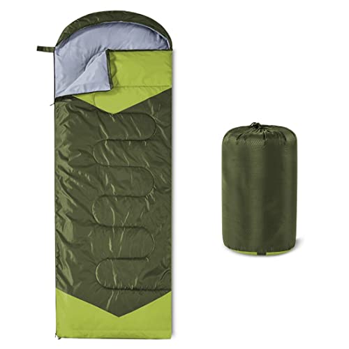 oaskys Camping Sleeping Bag - 3 Season Warm & Cool Weather - Summer Spring Fall Lightweight Waterproof for Adults Kids - Camping Gear Equipment, Traveling, and Outdoors