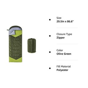 oaskys Camping Sleeping Bag - 3 Season Warm & Cool Weather - Summer Spring Fall Lightweight Waterproof for Adults Kids - Camping Gear Equipment, Traveling, and Outdoors